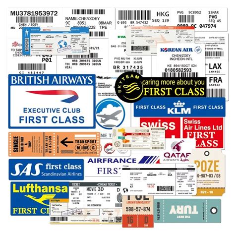 Jual 30 Pcs Air Tickets Boarding Pass Stickers Shopee Indonesia