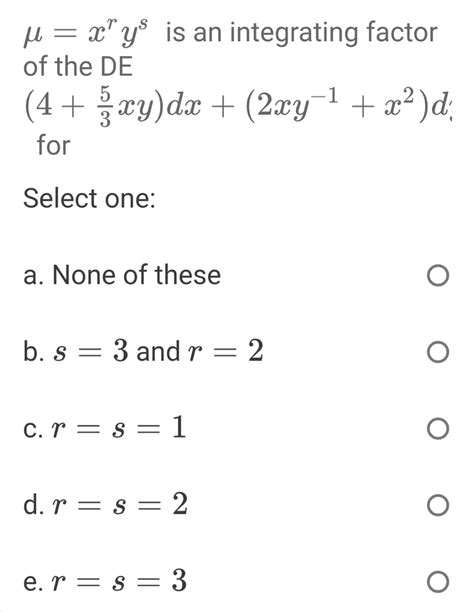 Answered X Y° Is An Integrating Factor Of The… Bartleby