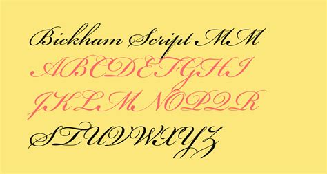Bickham Script Mm Free Font What Font Is