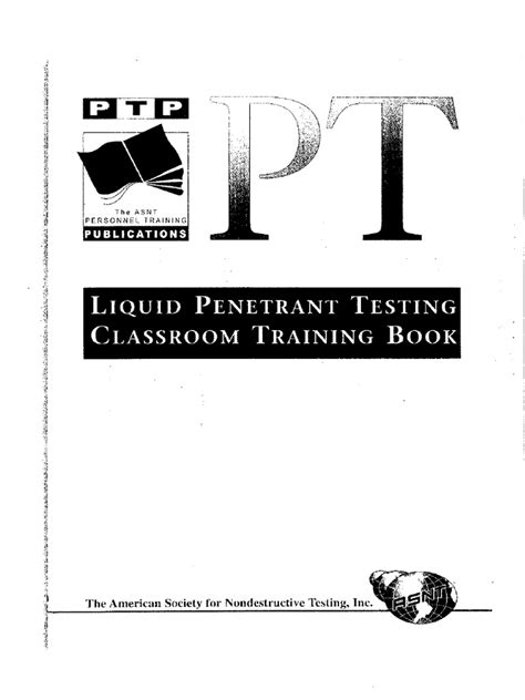 Liquid Penetrant Testing Pdf