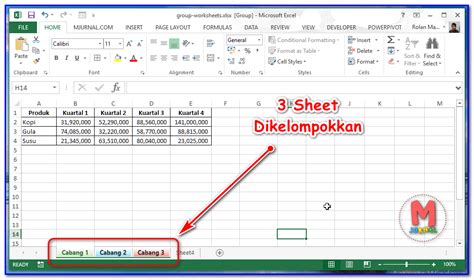 Cara Edit 2 Atau Lebih Sheet Excel Secara Bersamaan M Jurnal