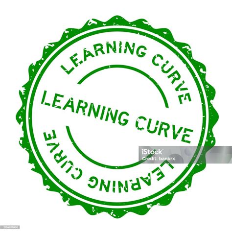 그런 지 녹색 학습 곡선 단어 라운드 흰색 배경에 고무 도장 스탬프 가격에 대한 스톡 벡터 아트 및 기타 이미지 가격