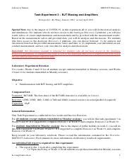 EEET Lab Manual Laboratory BJT Biasing And Amplifiers Provided Measurement Pdf