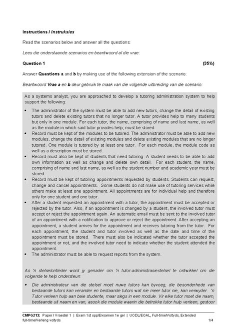 Cmpg213 Class Test 3 Memo 2024 002 Instructions Instruksies Read