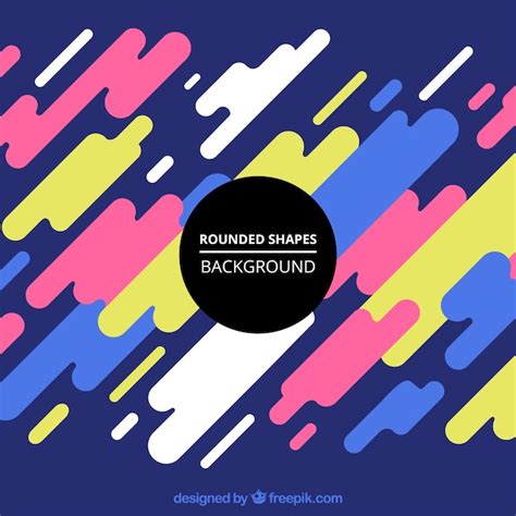 Free Vector Abstract Background With Colorful Rounded Shapes
