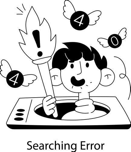 Searching Error Royalty Free Vector Image Vectorstock