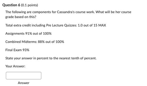 Solved The Following Are Components For Cassandras Course Solved The Following Are Components For Cassandras Course