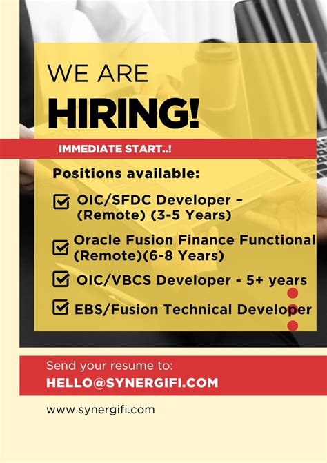 Syneri Tech On Linkedin Hiringnow Remote Oracledeveloper Oraclejobs