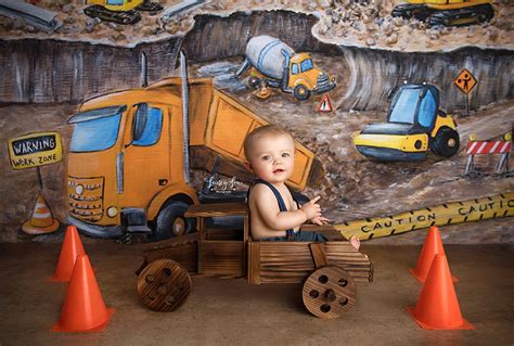 Construction Backdrop Construction Theme Party Backdrop Etsy