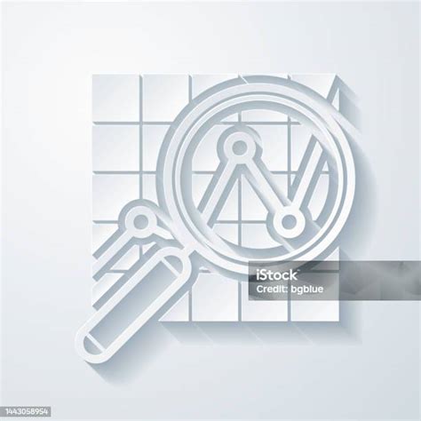 데이터 분석 빈 배경에 종이 잘라내기 효과가 있는 아이콘 3차원 형태에 대한 스톡 벡터 아트 및 기타 이미지 3차원 형태 개념 검사 보기 Istock