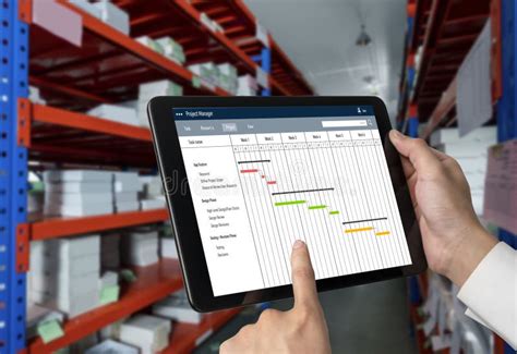 Project Planning Software For Modish Business Project Management Stock Image Image Of