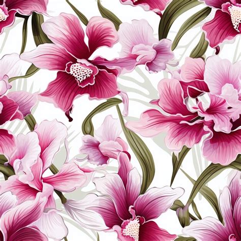 Premium Ai Image Romantic Floral Pattern