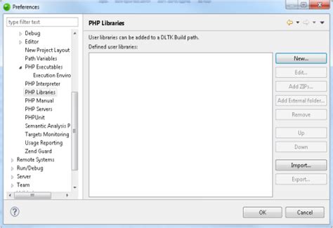 Managing PHP Libraries Zend Studio
