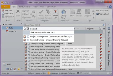 Turn Your Microsoft Outlook Into Effective Workflow System