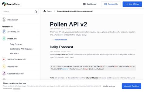 BreezoMeter Pollen Api ApisList