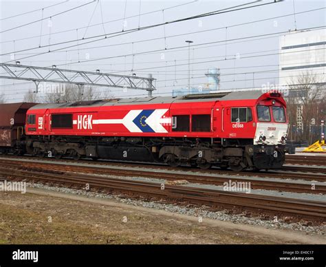 The Emd Class 66 Locomotive De668 Operated By Hafen Und Güterverkehr