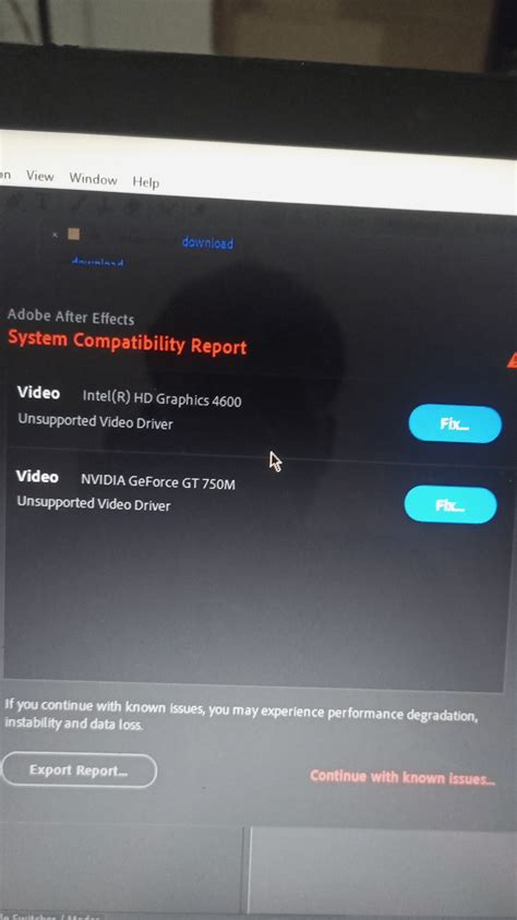 System Compatibility Report R Aftereffects