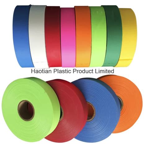 Pvc Flagging Tape Different Colors Sheet Wrapping Tape Non Glue Pvc