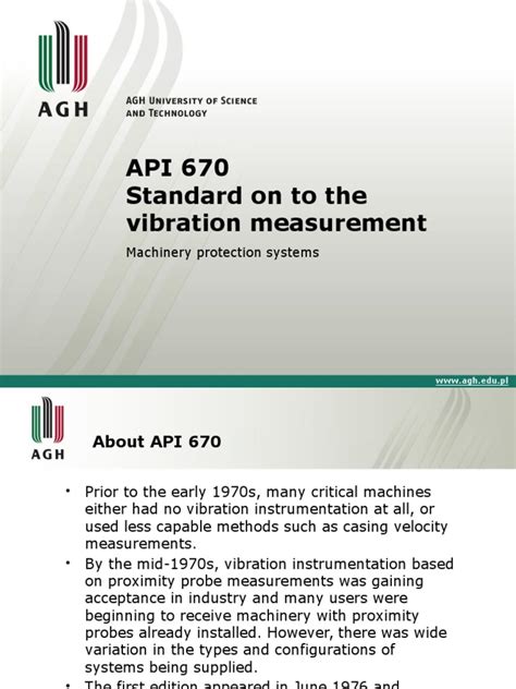 Api 670 Standard On To The Vibration Measurement Pdf Home