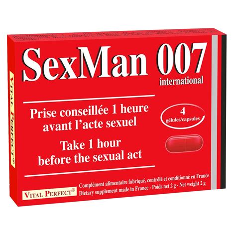 Sex Man 007 Complément Alimentaire Aphrodisiaque Masculin