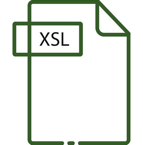 Xsl File Format Minimal Icon With Black Outline 57325268 Png