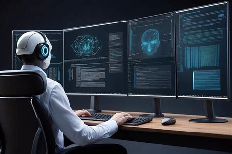 Premium Ai Image Ai Chat Gpt Programmer Coding Compiler Encode Debug