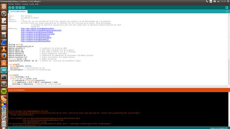 que signifie ce message d erreur de compilation français arduino