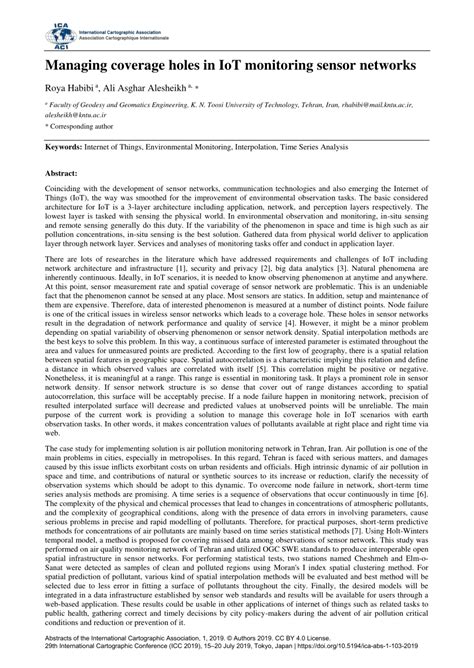 Pdf Managing Coverage Holes In Iot Monitoring Sensor Networks