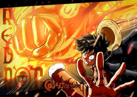 Luffy Red Roc Fanart By Me Ronepiece