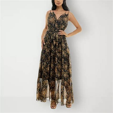 Premier Amour Womens Sleeveless Floral Maxi Dress