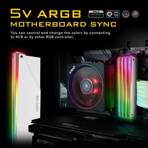 Ezdiy Fab 5v Argb Memory Ram Cooler Ddr Heatsink For Diy Pc Game Mod