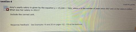 solved uestion 4 o out of 2 points amy s yearly salary is