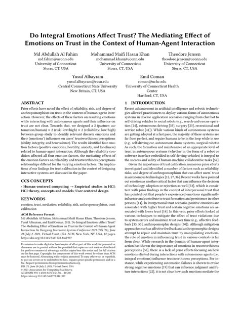 Pdf Do Integral Emotions Affect Trust The Mediating Effect Of Emotions On Trust In The
