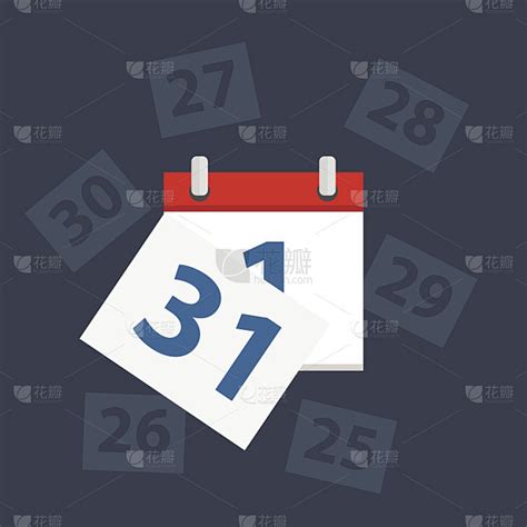 矢量日历应用程序图标。一个月的最后一天 矢量日历应用程序图标。一个月的最后一天