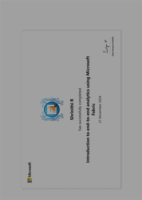 Microsoftfabric Dataanalytics Continuouslearning… Shrinithi R