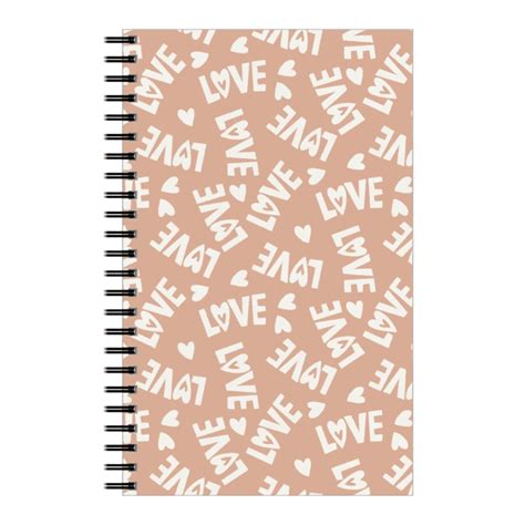 Retro Love Muted Pink Notebook Shutterfly