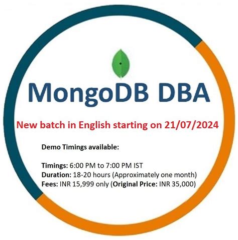 v n raja reddy on linkedin mongodb dba online training in english only