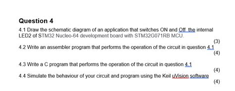 Solved Question 4 41 Draw The Schematic Diagram Of An