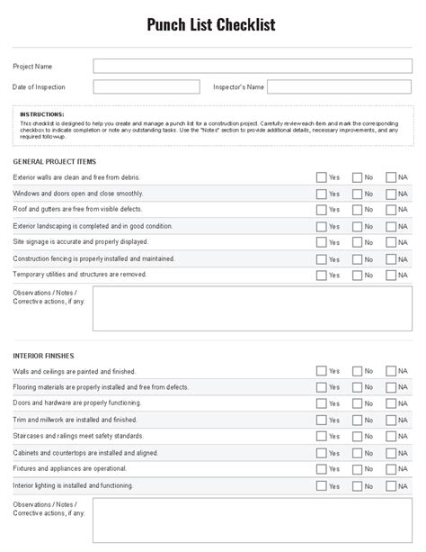 Construction Punch List Checklist Inspection And Follow Up Guide Studocu