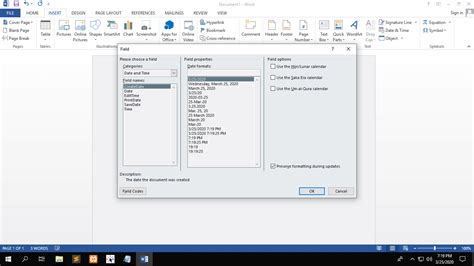 How To Insert Date In Word Documents Office