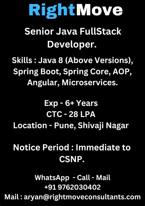 Aryan C On Linkedin Javafullstackdeveloper Rightmove Hiringnow