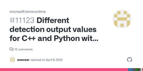 Different Detection Output Values For C And Python With Onnxruntime