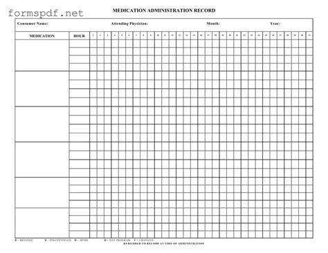 Medication Administration Record Sheet Form Forms Pdf