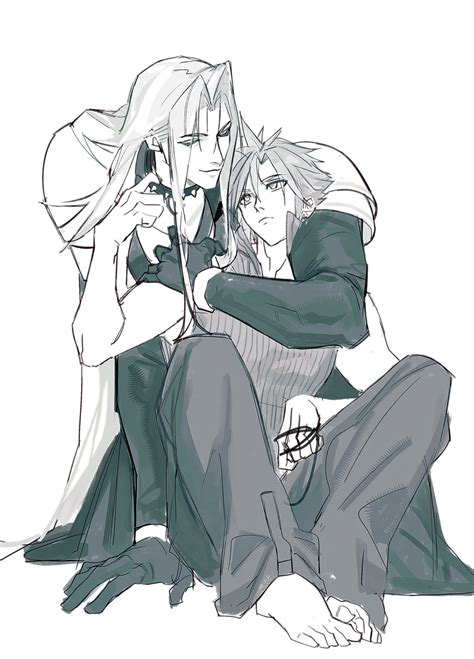 Cloud Strife And Sephiroth Final Fantasy And More Drawn By Ercqelx Rprduft Danbooru