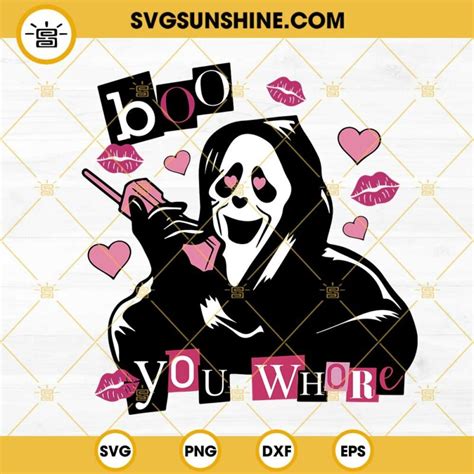 Boo You Whore Ghostface Svg Scream Svg Ghost Face Svg Halloween Svg
