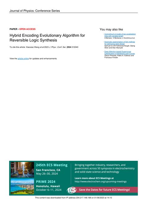 Pdf Hybrid Encoding Evolutionary Algorithm For Reversible Logic Synthesis