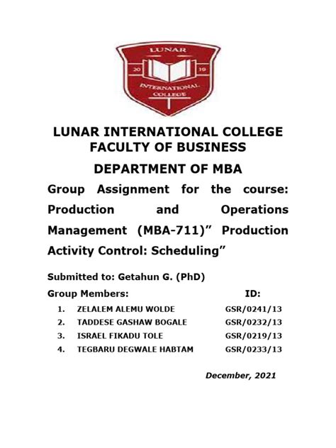 Production Activity Control Scheduling Pdf