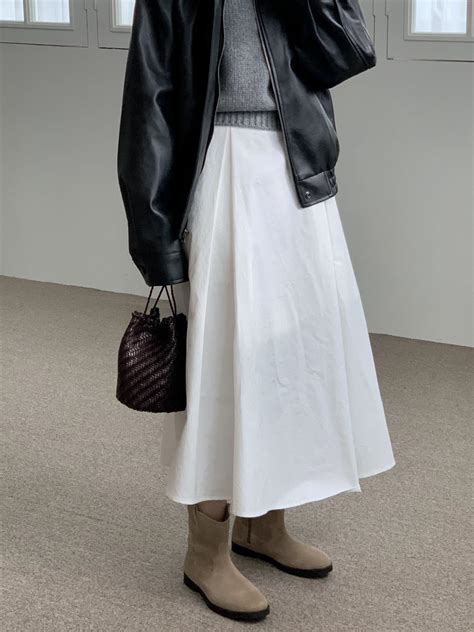 르아느 키작녀🧚 피트 키작녀스커트 플리츠 핀턱 플레어 A라인 롱스커트