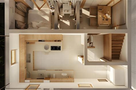 Modern Minimalist Small Apartment House Plan Premium Ai Generated Image
