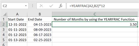 Calculate Number Of Months Between Two Dates In Excel Easy Formulas